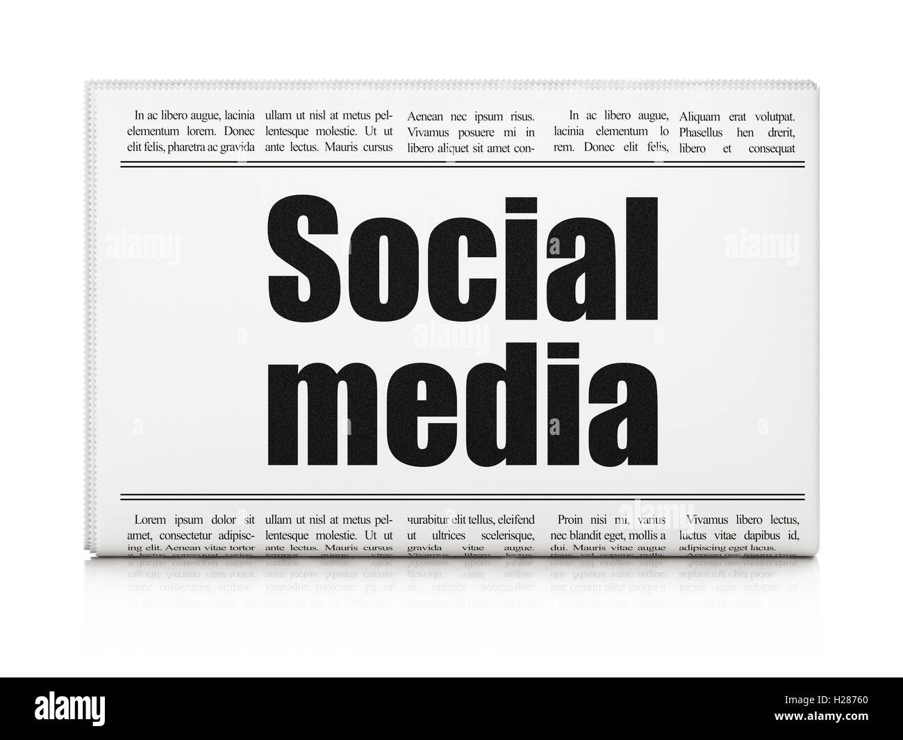 Social network concept: newspaper headline Social Media Stock Photo - Alamy