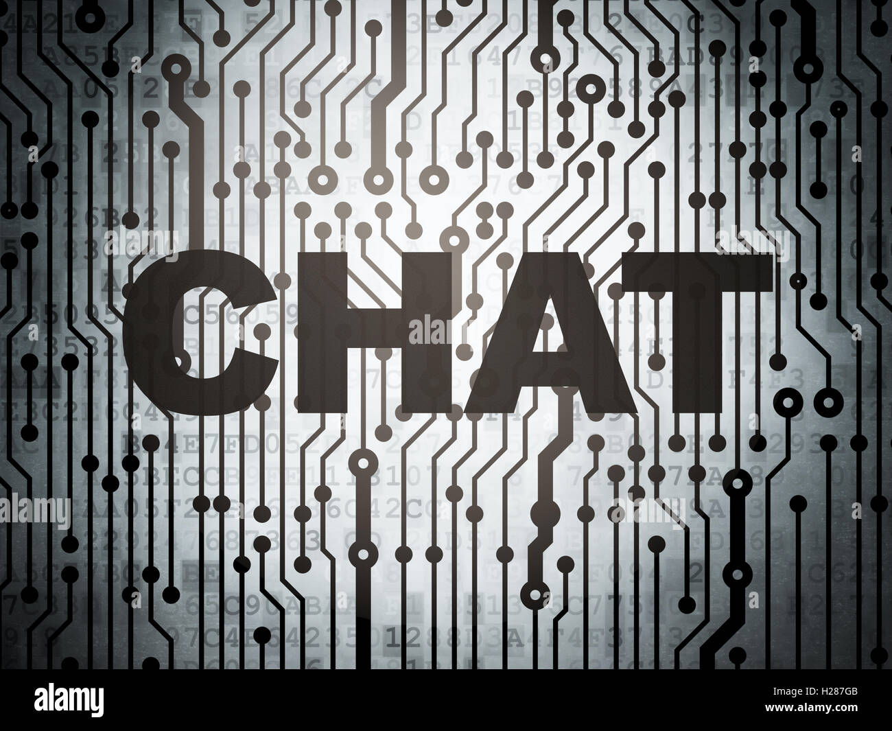 Web development concept: circuit board with Chat Stock Photo - Alamy