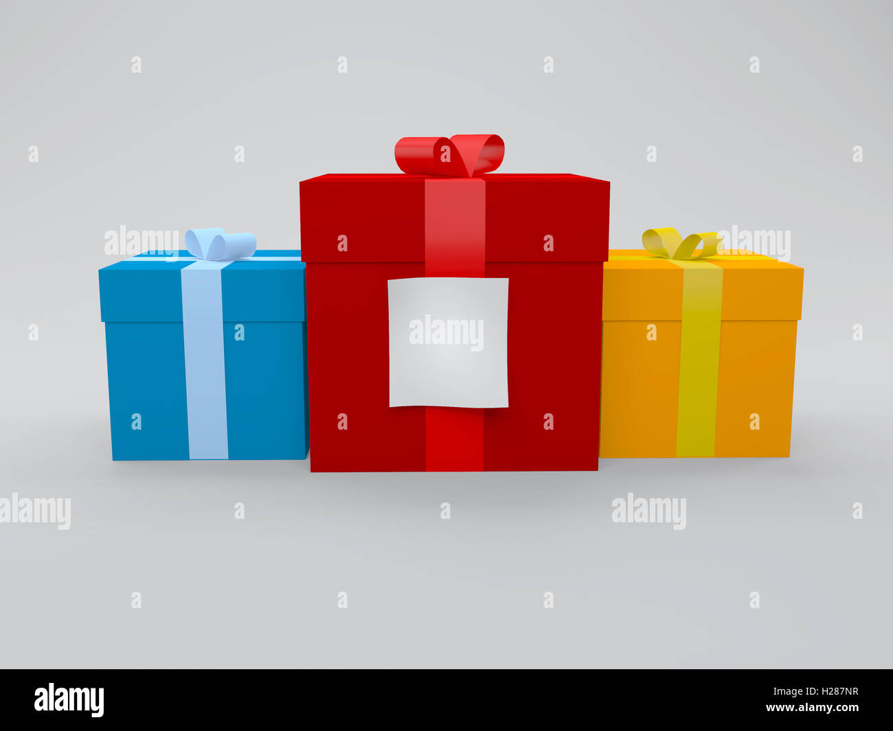 gift box with note Stock Photo - Alamy