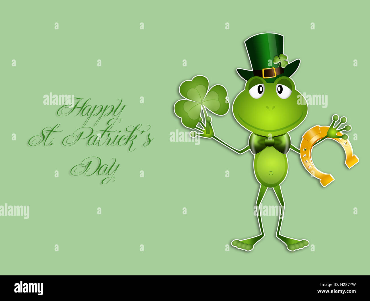 Frog in St. Patrick's Day Stock Photo - Alamy
