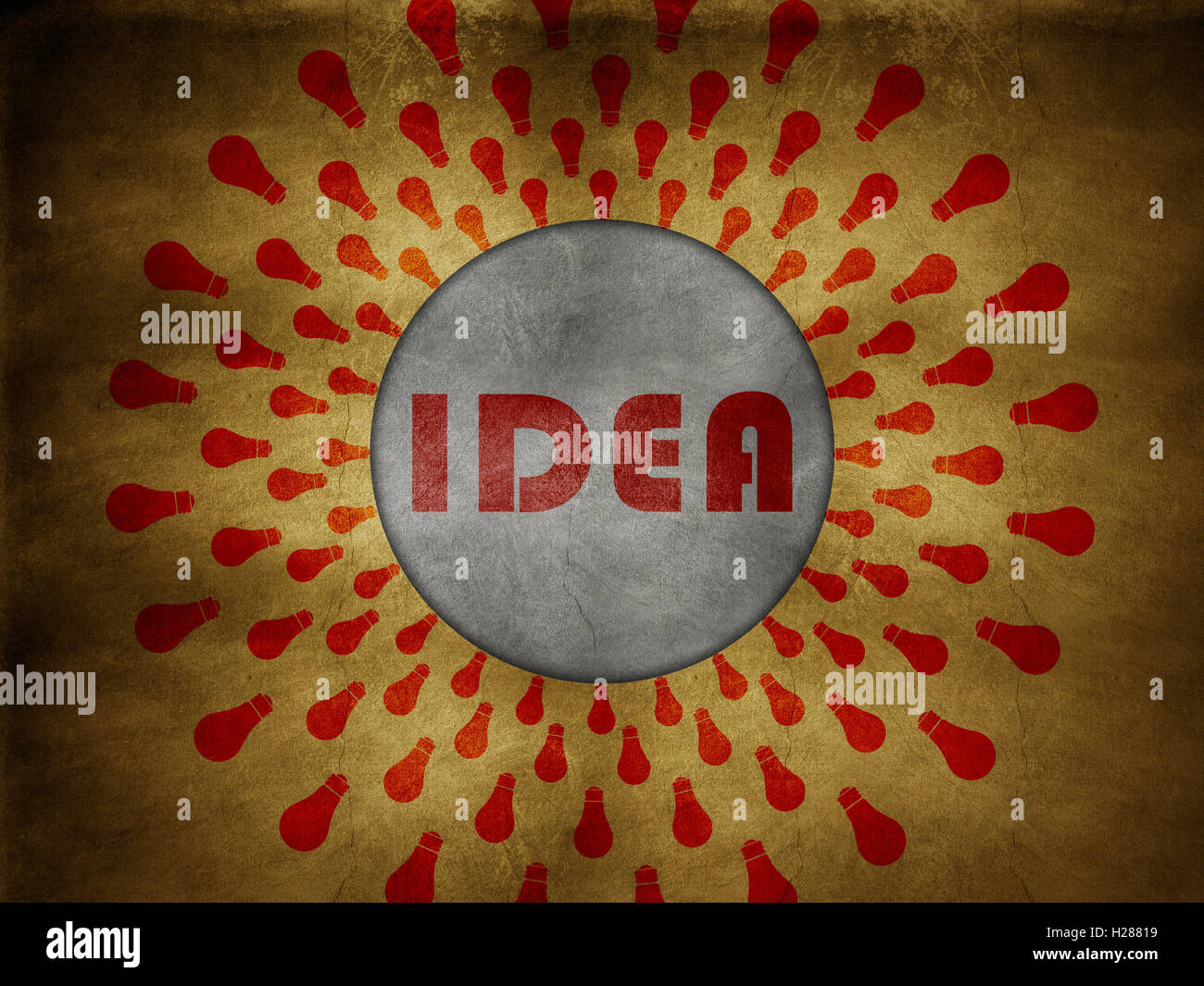 grunge background with idea text at the center Stock Photo - Alamy
