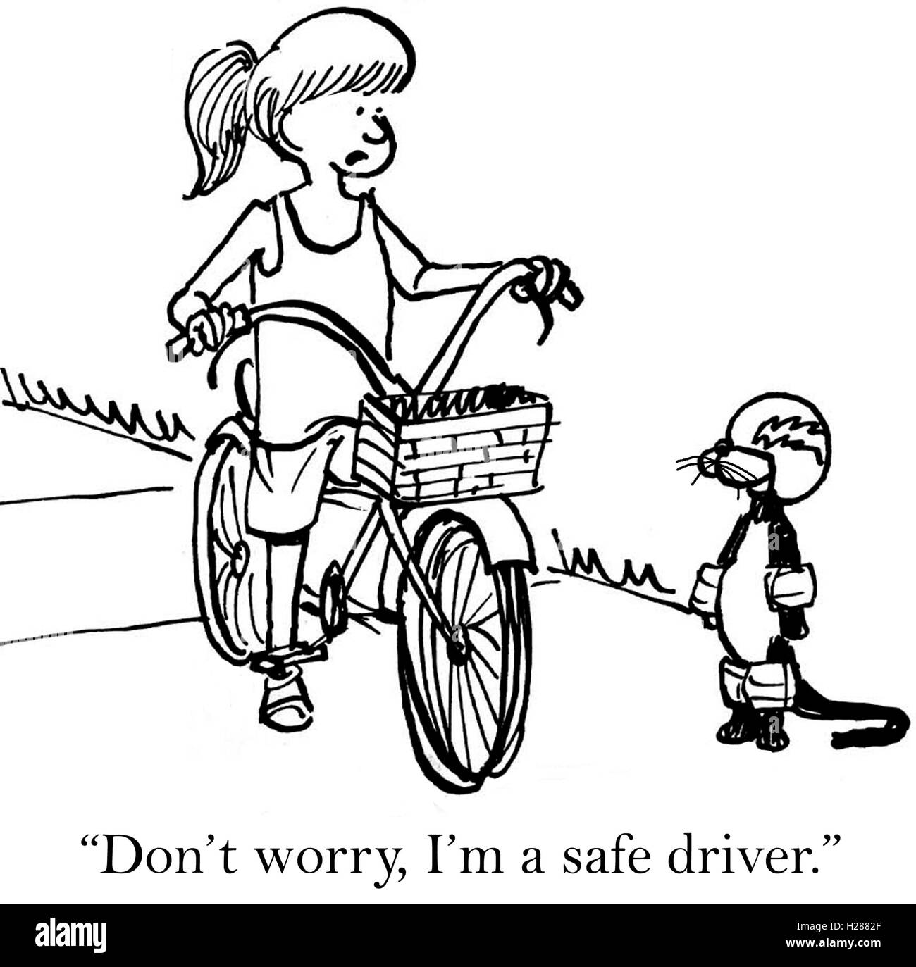 Cartoon safety Black and White Stock Photos & Images - Alamy