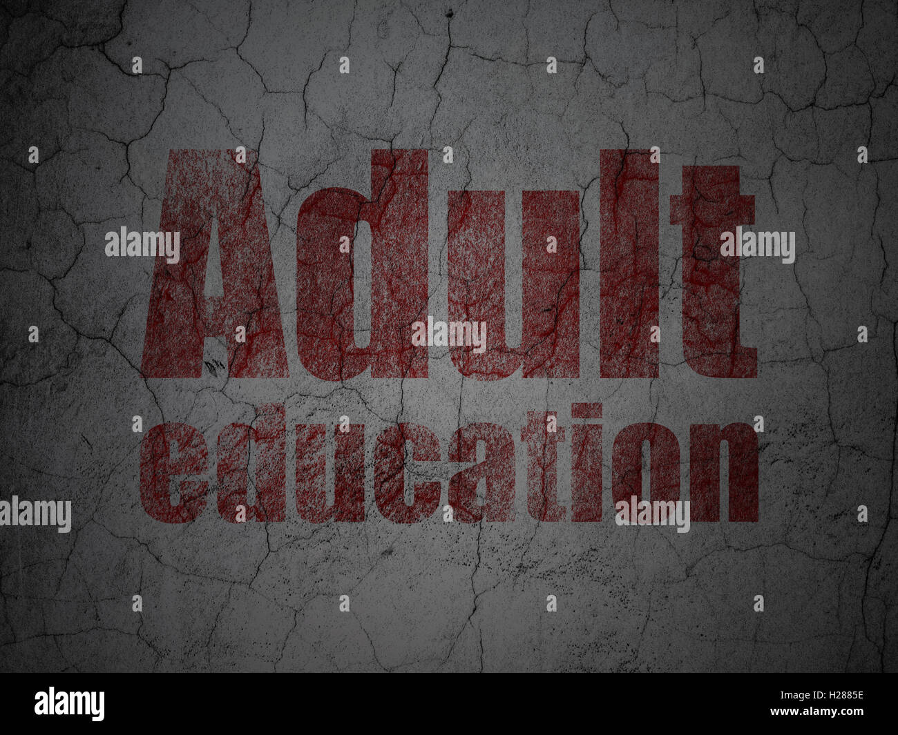 Education concept: Adult Education on grunge wall background Stock ...