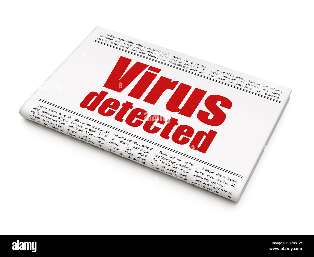 Protection concept: newspaper headline Virus Detected Stock Photo - Alamy