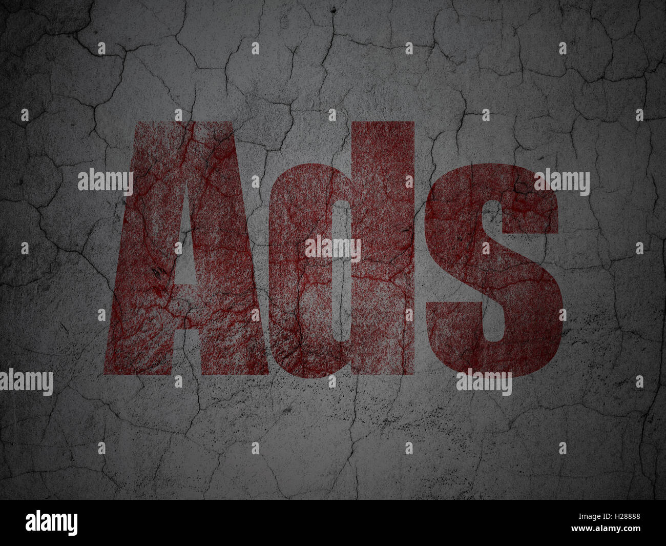 Advertising concept: Ads on grunge wall background Stock Photo - Alamy