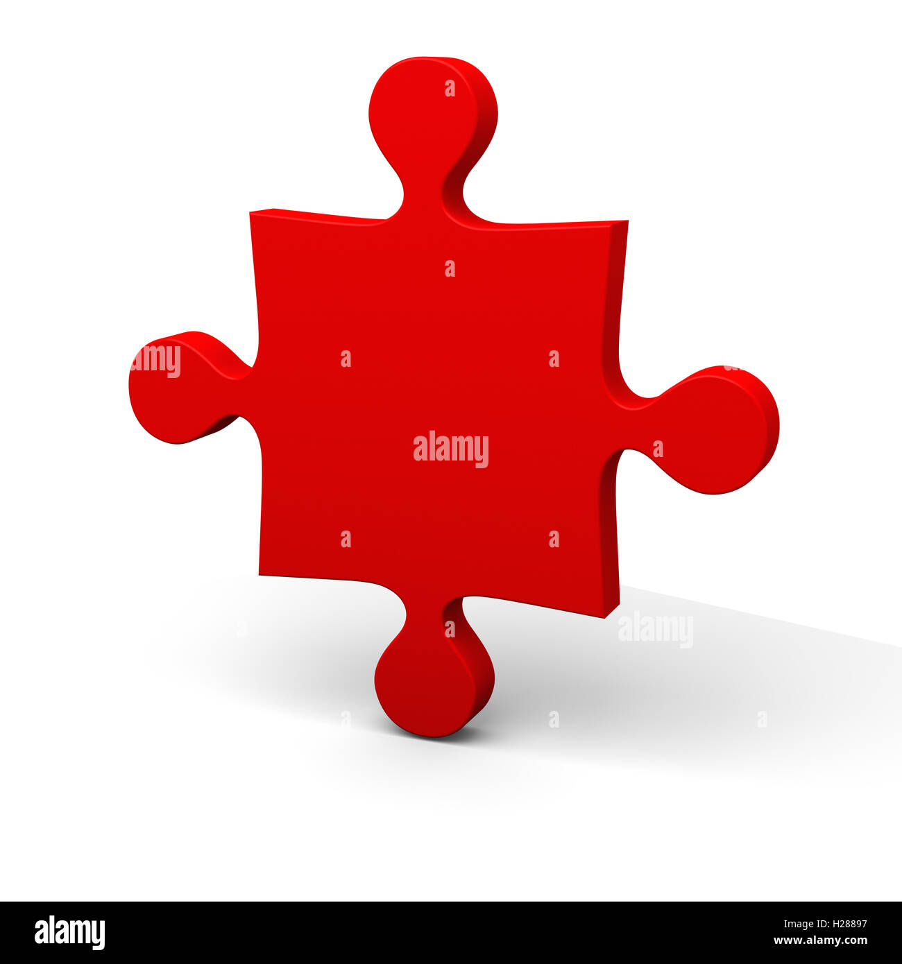 Red puzzle piece Stock Photo - Alamy