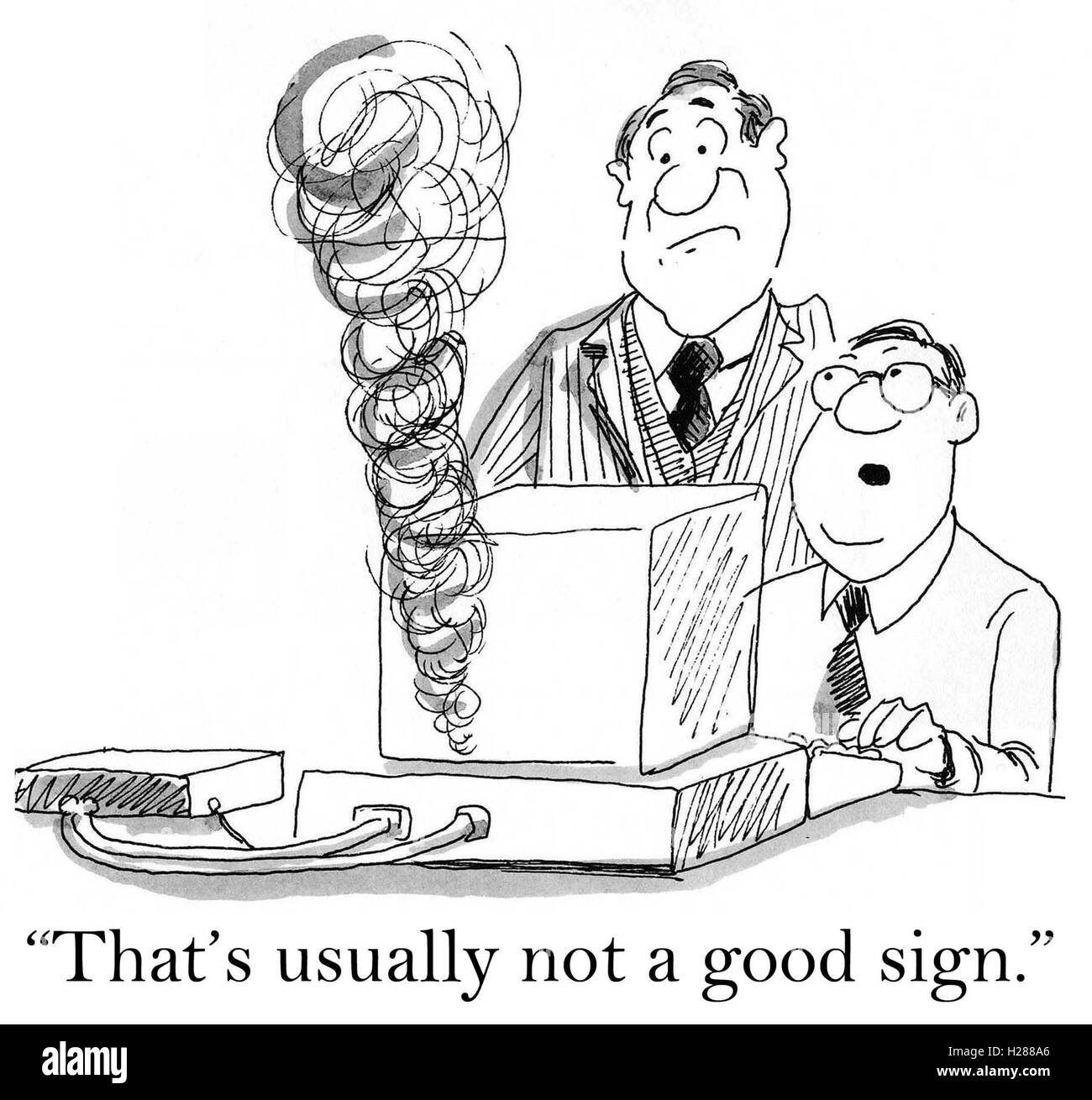 Computer has Died Stock Photo - Alamy