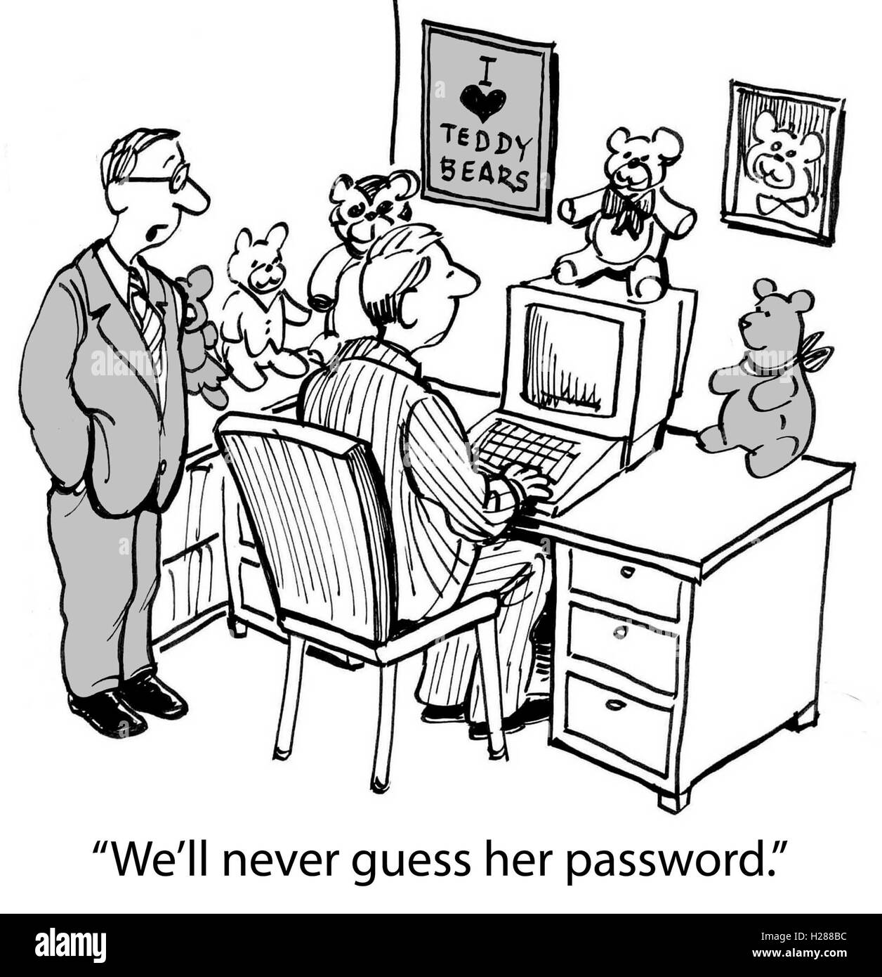 Woman spy computer Cut Out Stock Images & Pictures - Alamy