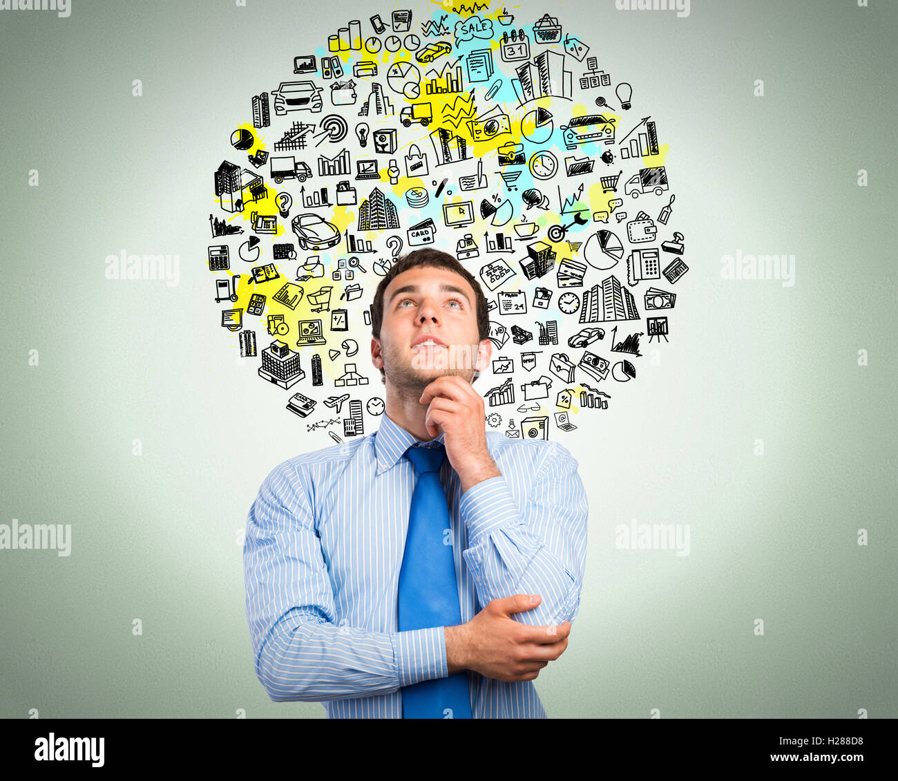 thinking business man Stock Photo - Alamy