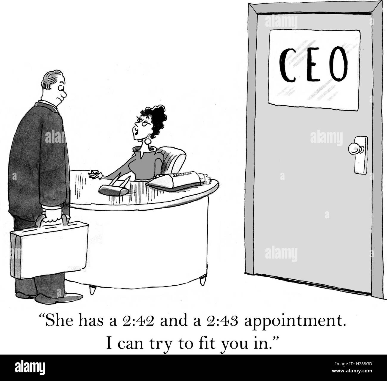 Very busy businesswoman Black and White Stock Photos & Images - Alamy