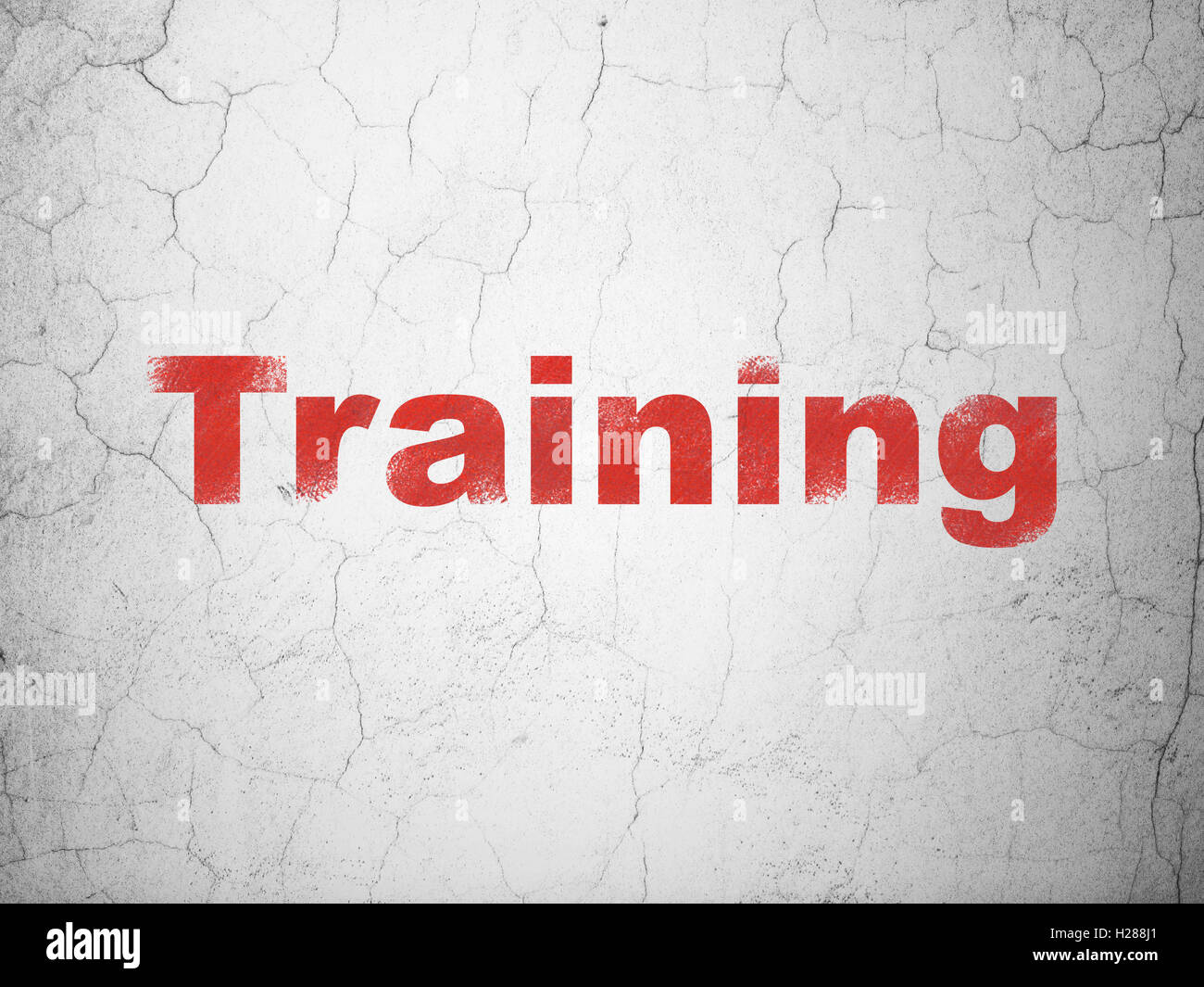 Education concept: Training on wall background Stock Photo - Alamy