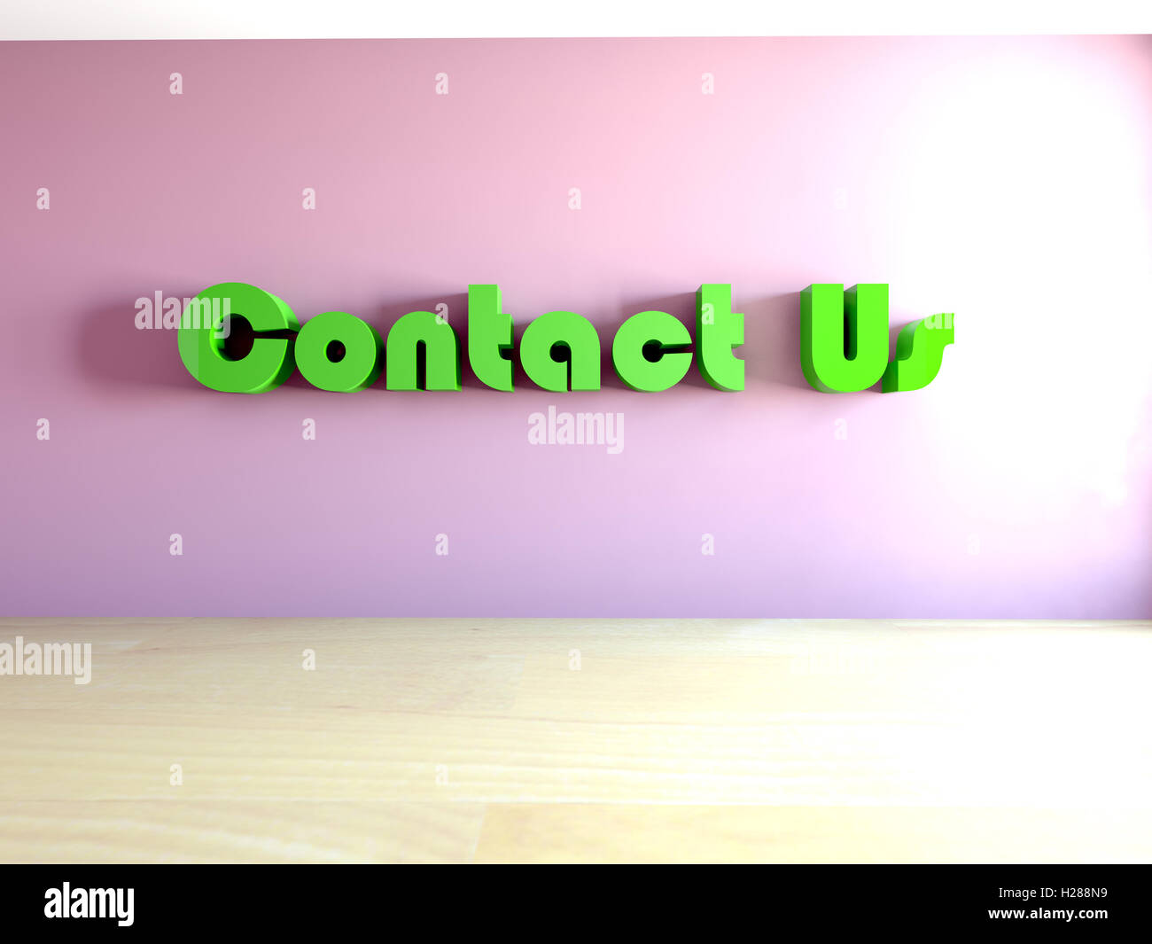 3d contact us text in room Stock Photo - Alamy
