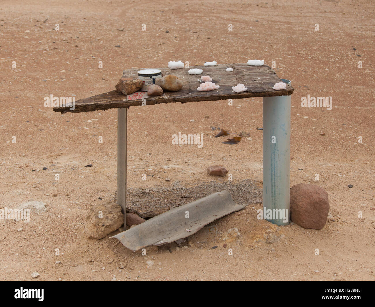 Selling salt at the Atlantic coast, Namibia Stock Photo - Alamy