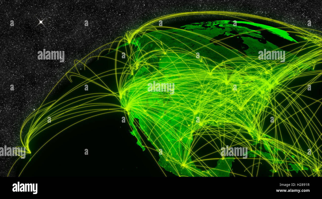 North America network Stock Photo - Alamy
