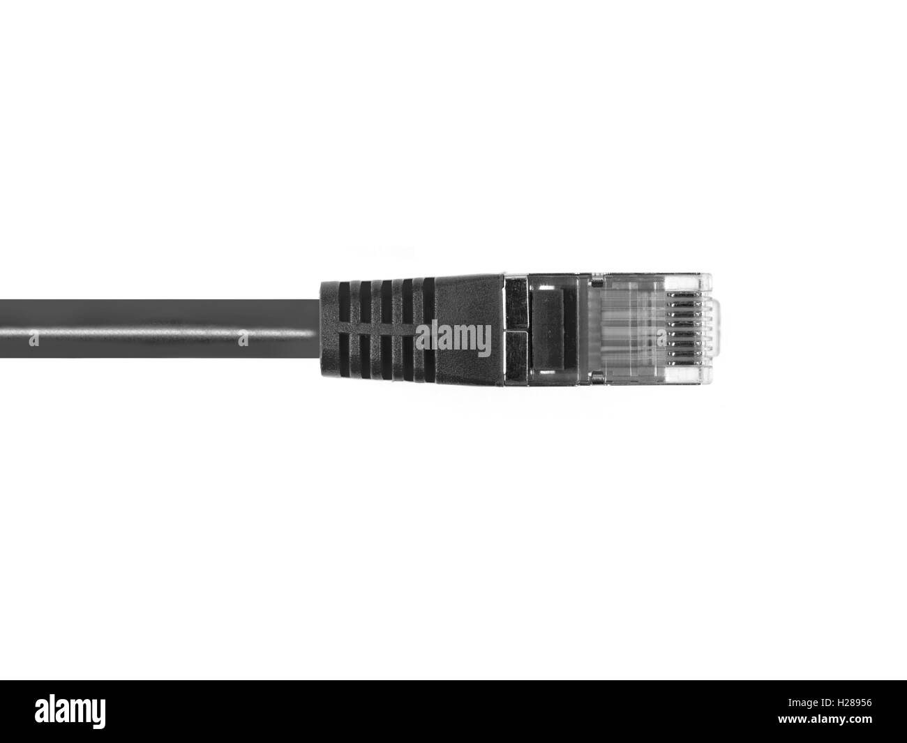 Ethernet rj45 cable isolated Black and White Stock Photos & Images - Alamy