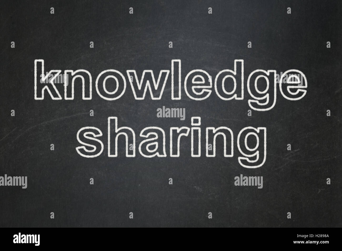 Education concept: Knowledge Sharing on chalkboard background Stock ...