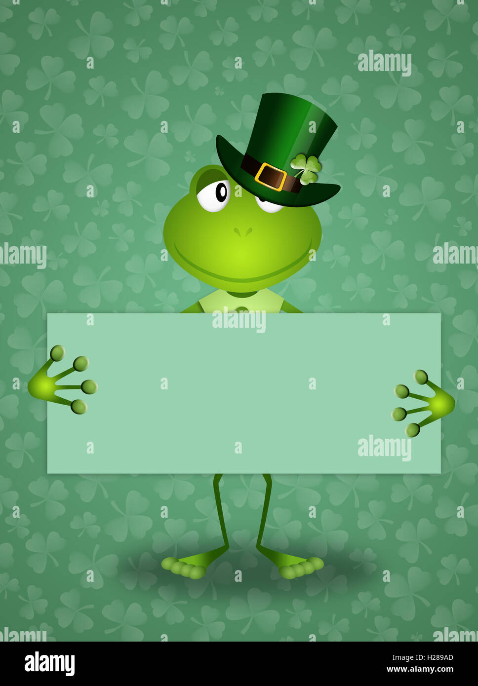 Frog with hat in St. Patrick's Day Stock Photo - Alamy