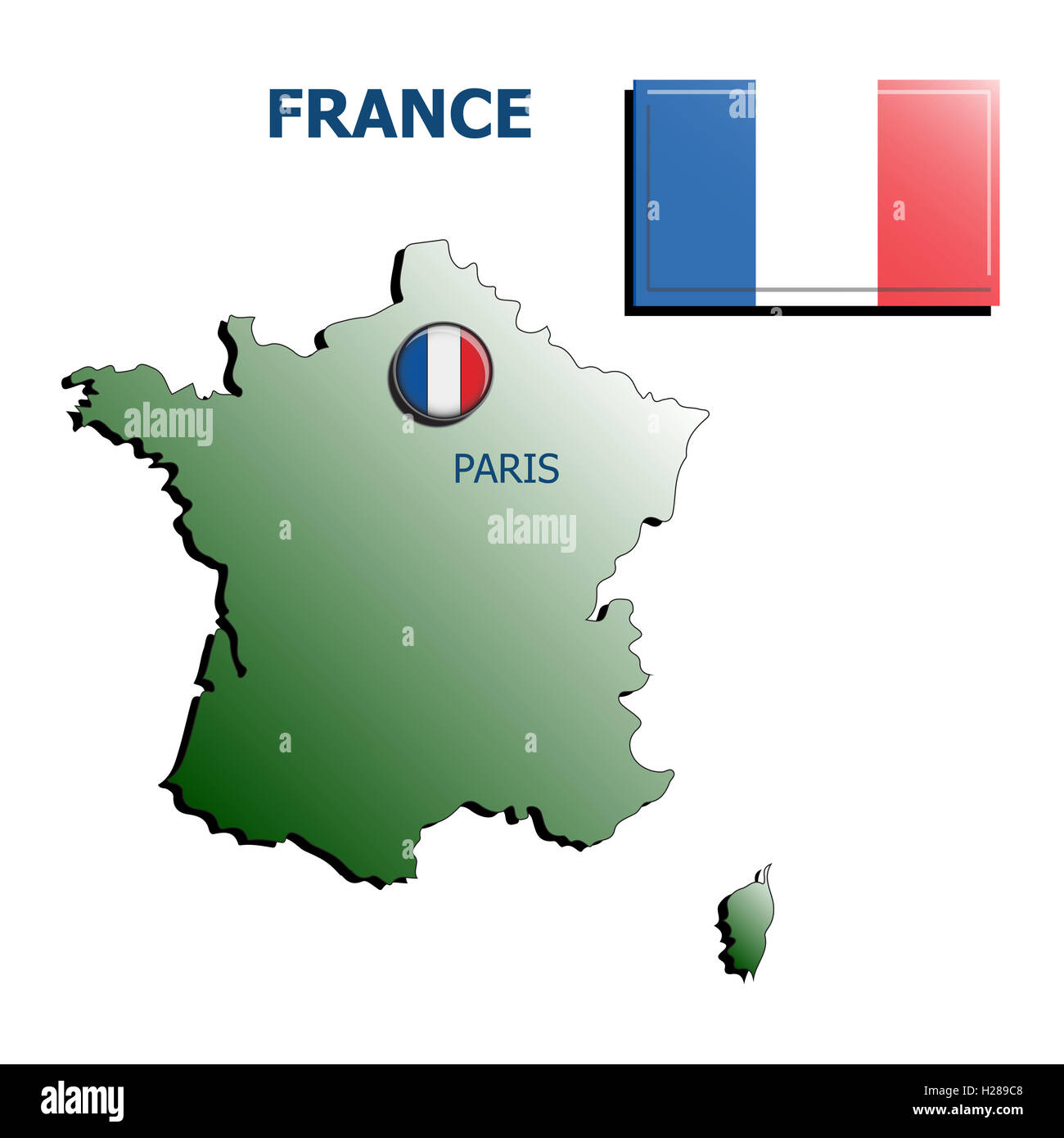 Outline map france hi-res stock photography and images - Alamy