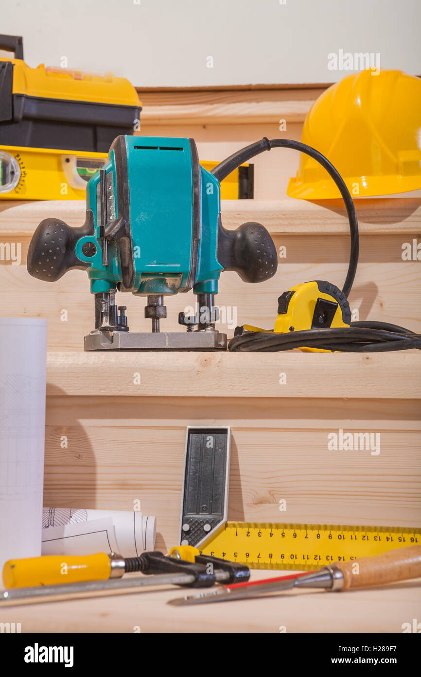 set of woodworking tools Stock Photo - Alamy