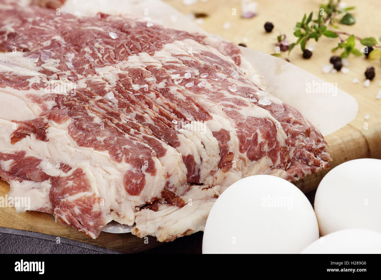Block bacon smoked pork hi-res stock photography and images - Alamy