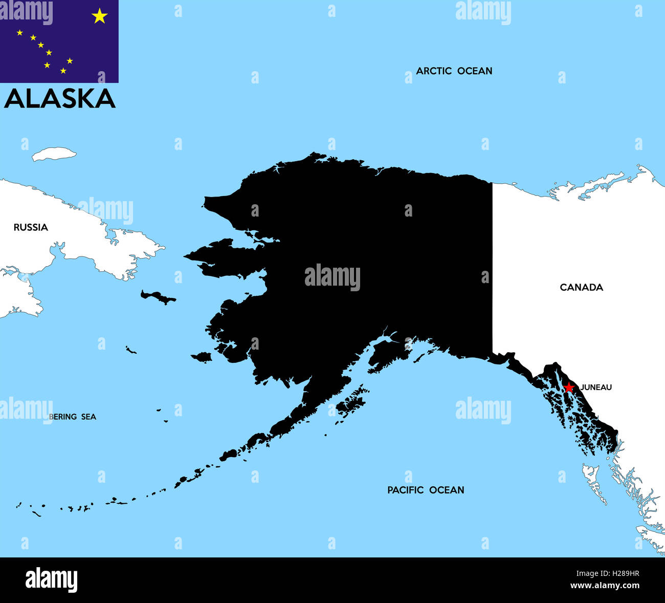 alaska state map Stock Photo - Alamy
