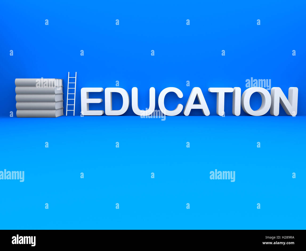 3d education text with ladder Stock Photo - Alamy