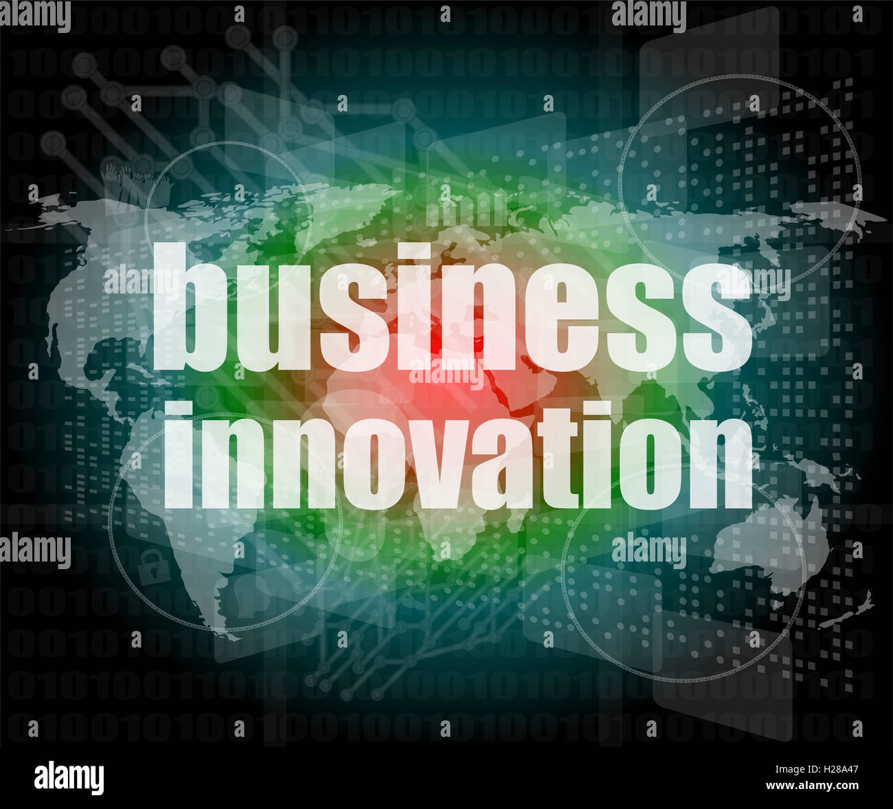 business innovation button on a touch screen interface Stock Photo - Alamy
