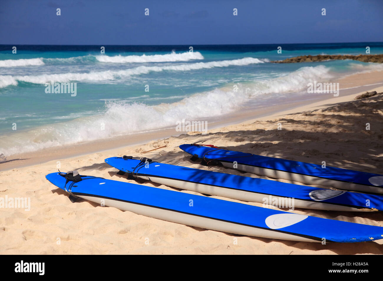 Surfboards at beach Stock Photo - Alamy