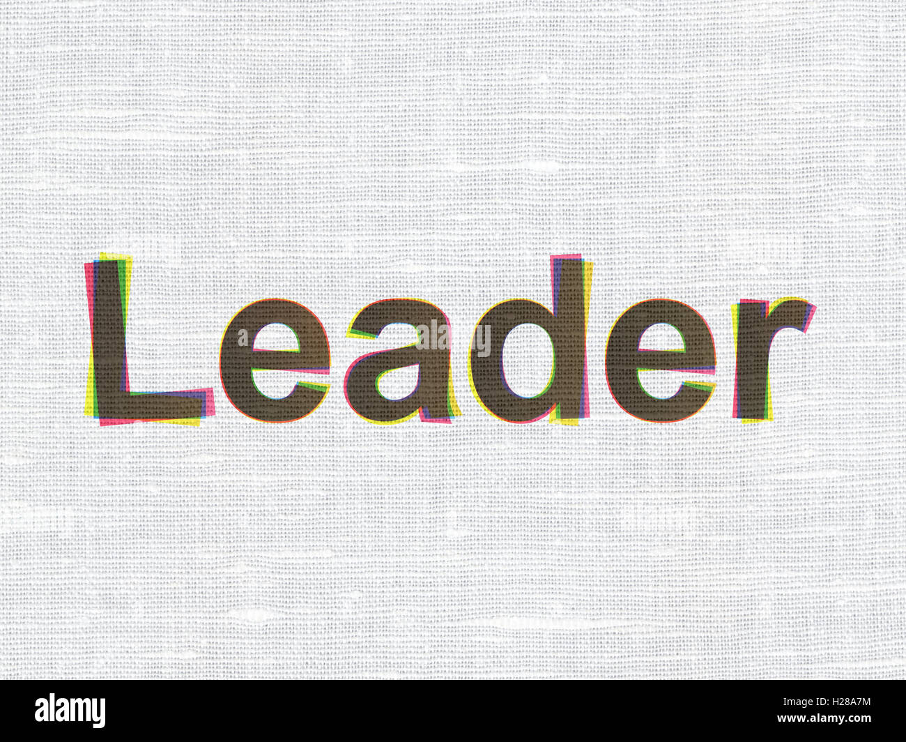Business concept: Leader on fabric texture background Stock Photo - Alamy