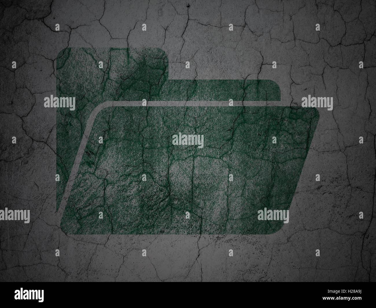 Business concept: Folder on grunge wall background Stock Photo - Alamy