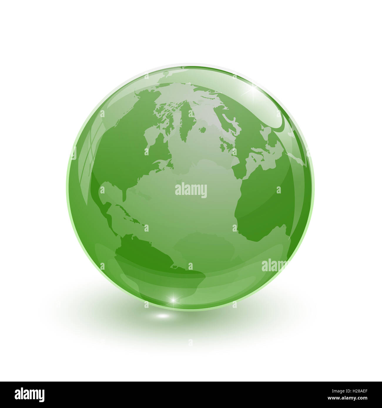 glass globe earth map 3d green Stock Photo - Alamy