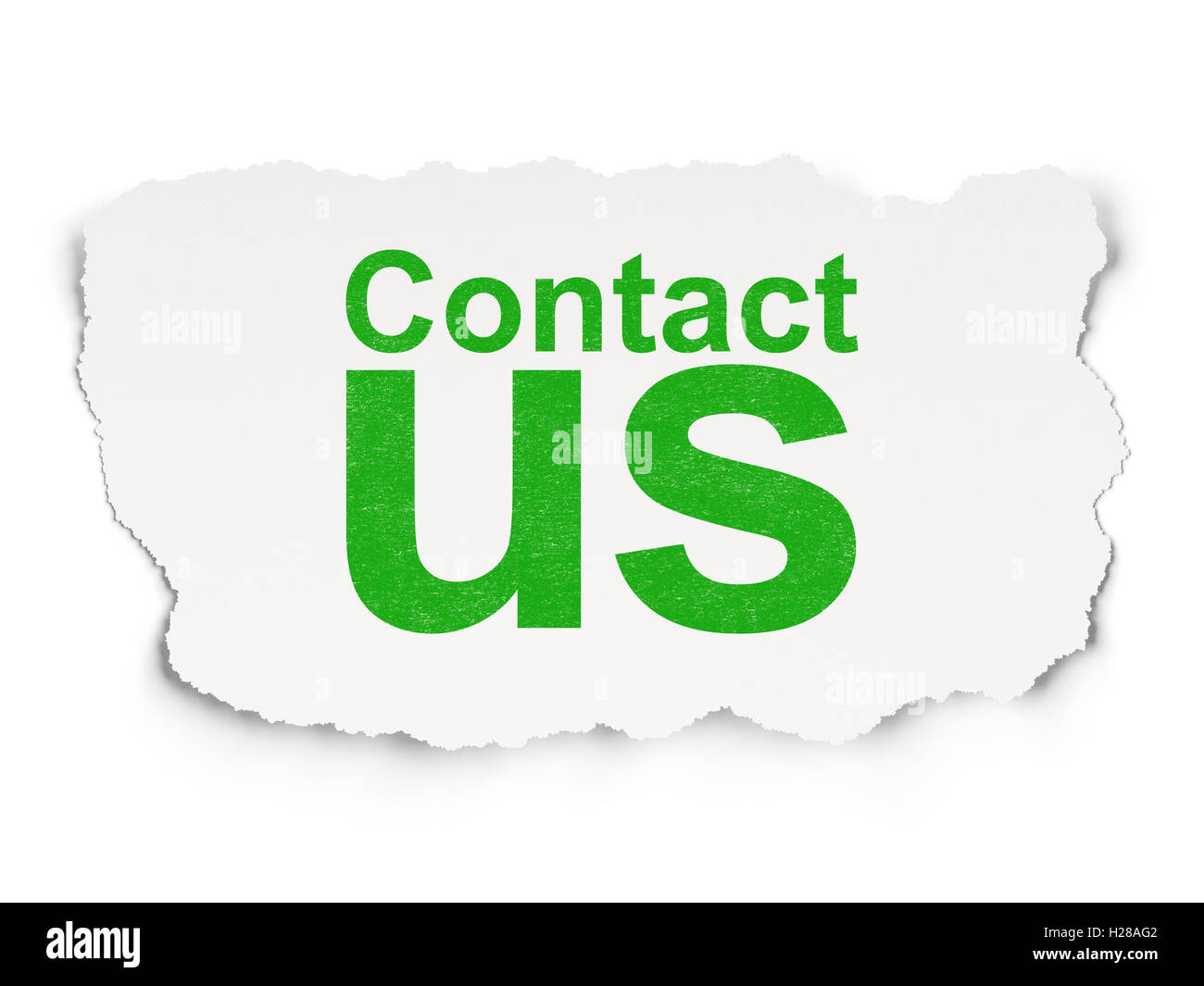 Advertising concept: Contact Us on Paper background Stock Photo - Alamy