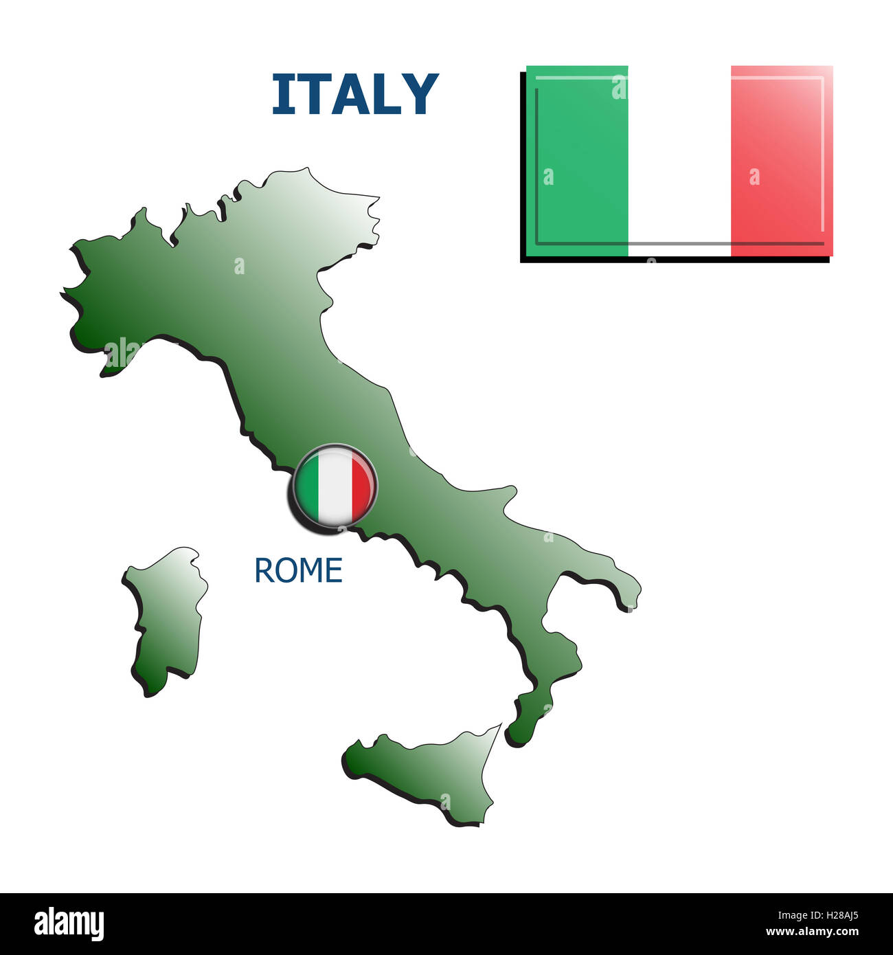 Map of italy collage hi-res stock photography and images - Alamy
