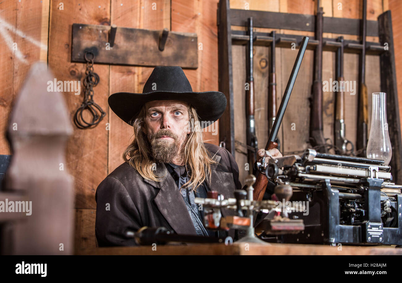 Portrait of a Cowboy Stock Photo - Alamy