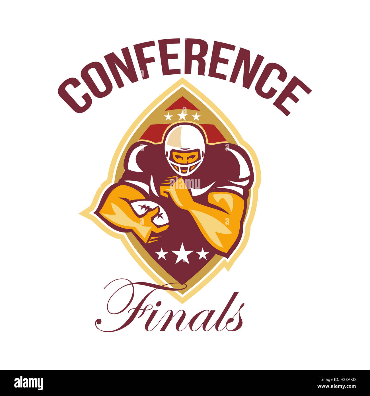 American Football Conference Finals Ball Stock Photo - Alamy