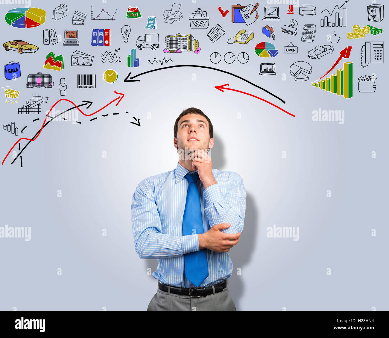 thinking business man Stock Photo - Alamy