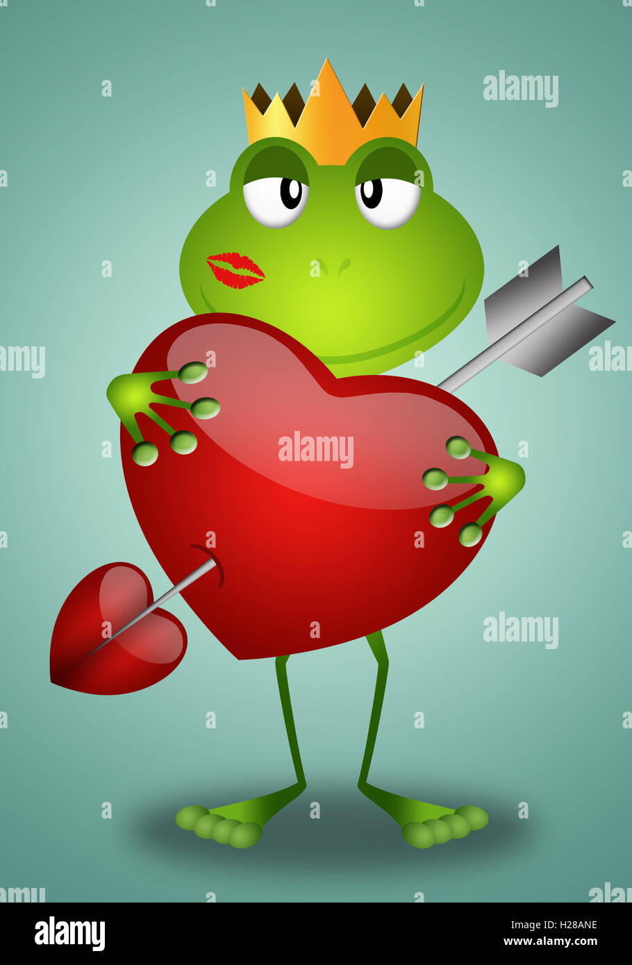 Valentine frog love illustration hi-res stock photography and images ...