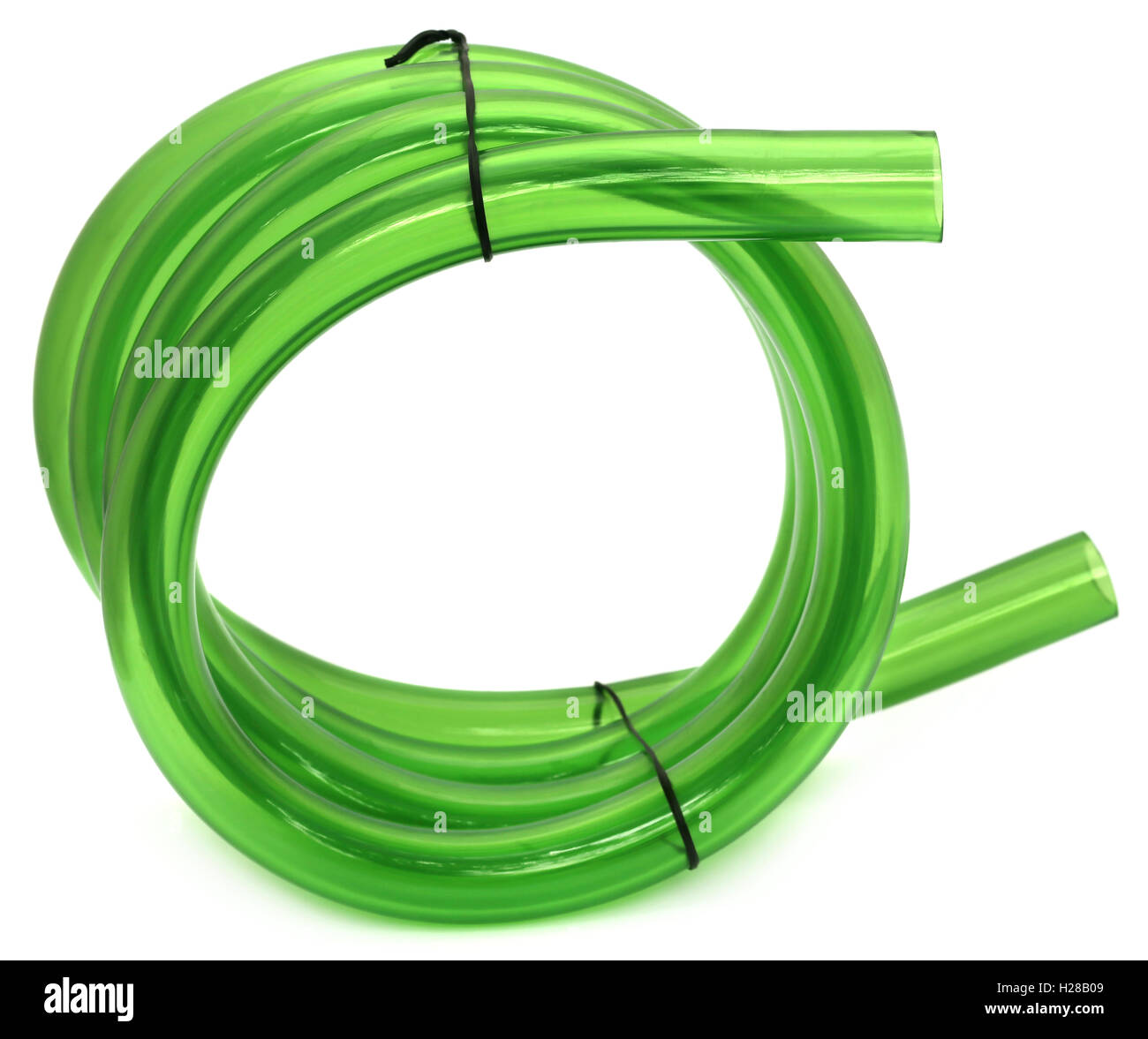 Green Tubing isolated over white background Stock Photo - Alamy