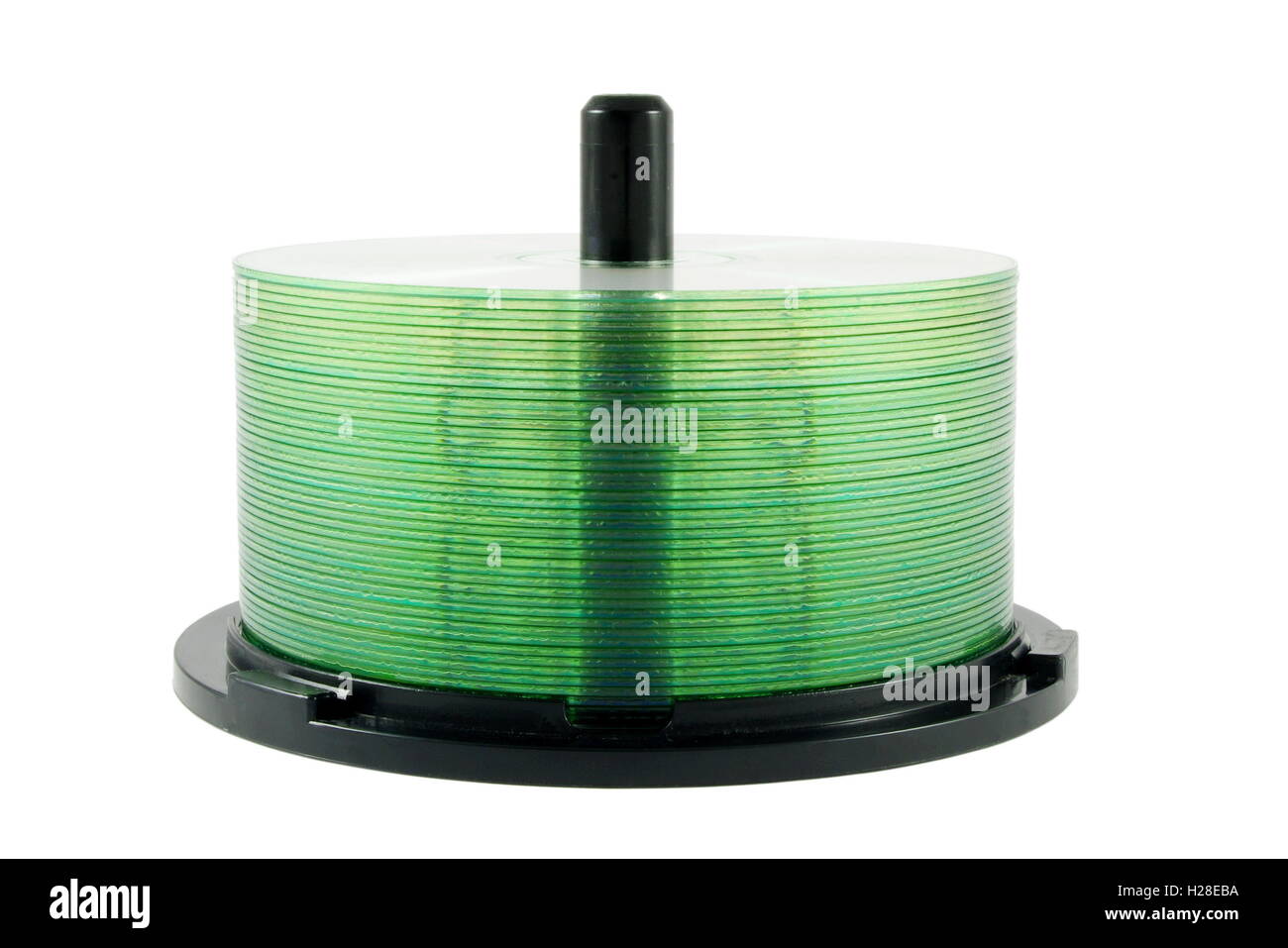 Cd disks stack close up isolated on white Stock Photo - Alamy