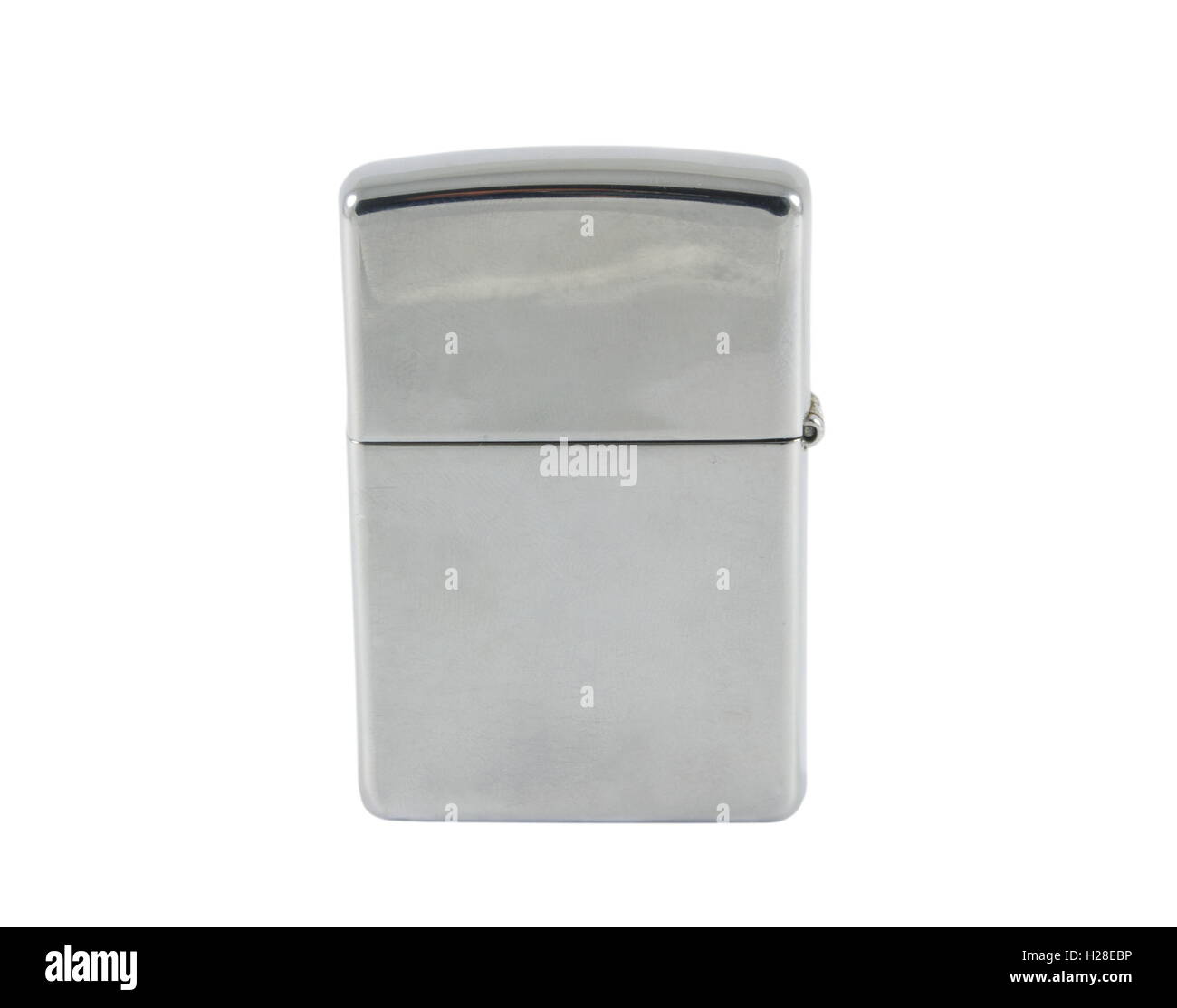 silver metallic popular lighter isolated over white Stock Photo - Alamy