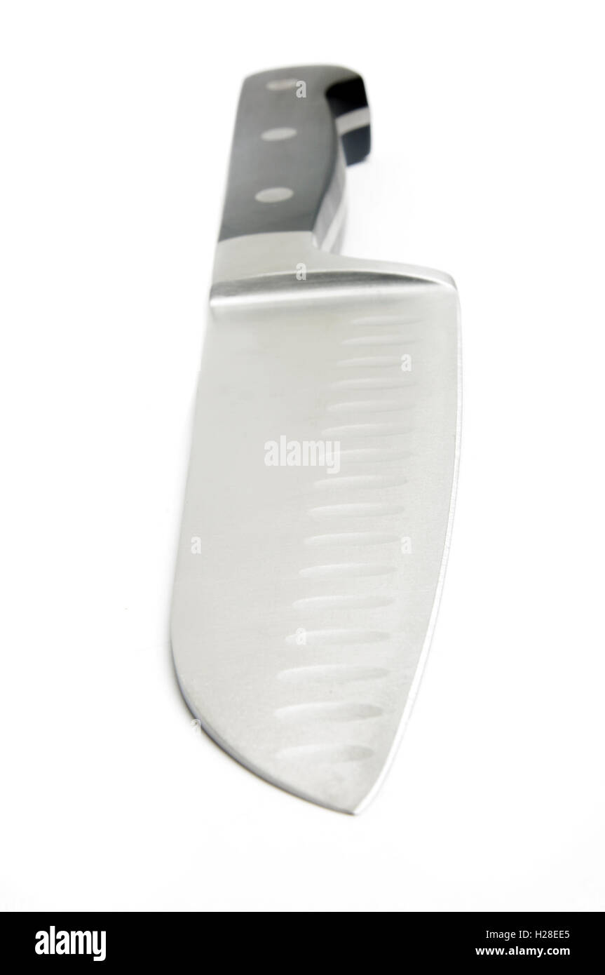 black kitchen knife isolated on white Stock Photo - Alamy