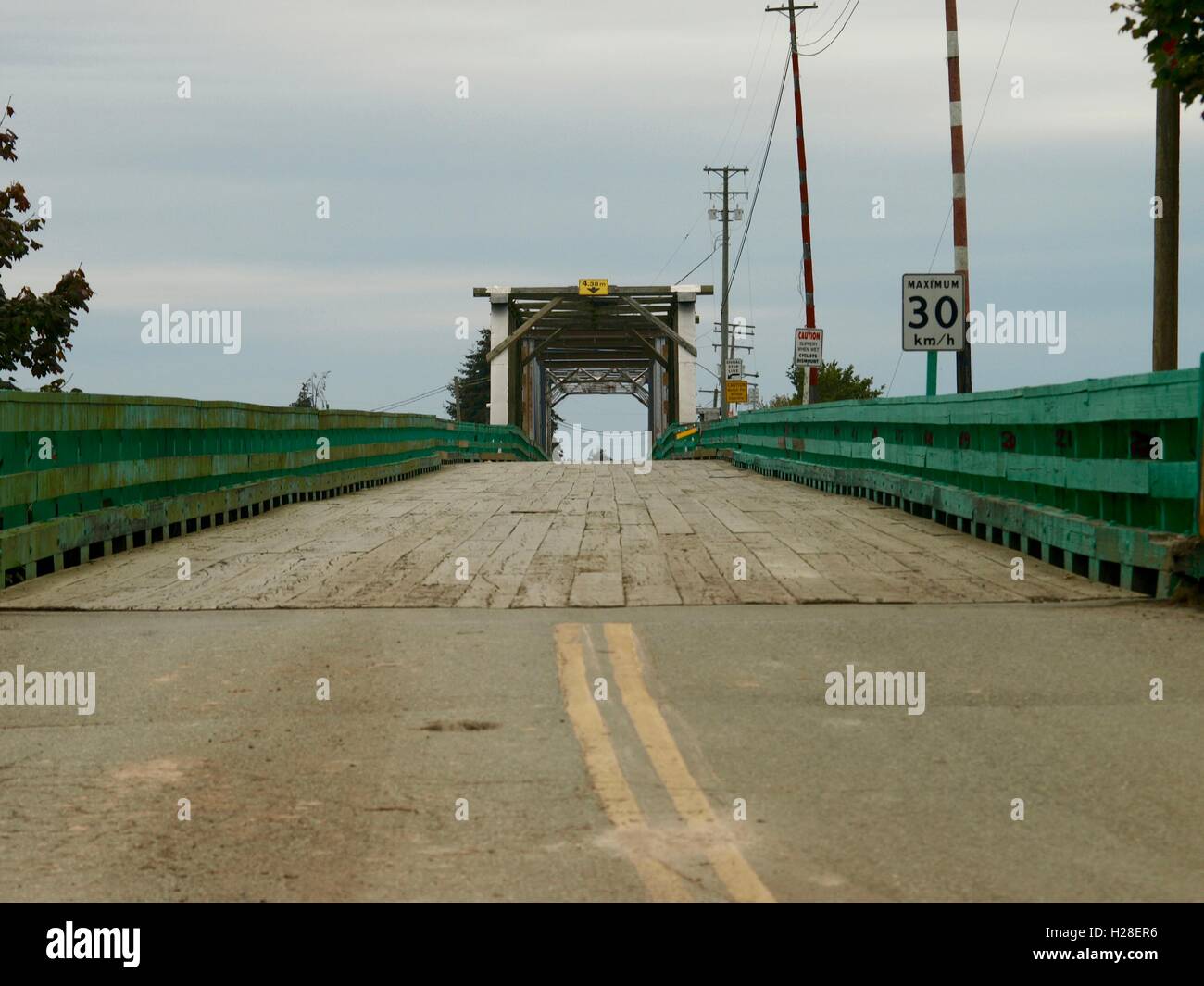 old bridge connecting farmers Stock Photo - Alamy