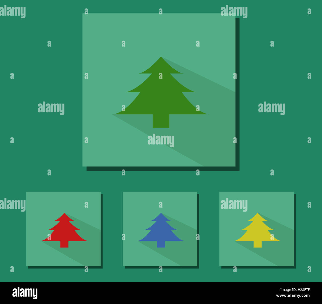 set of christmas tree icons Stock Photo - Alamy