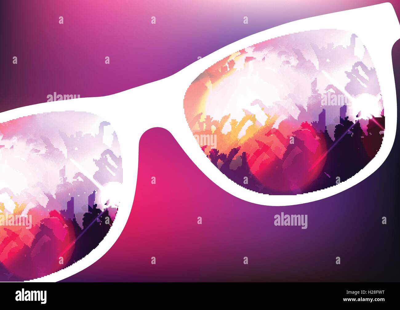 Focus on reflection in Stock Vector Images - Alamy