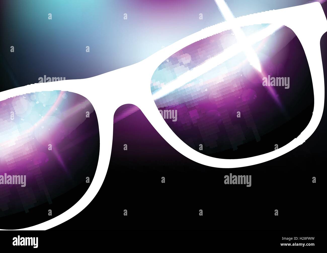 Laser light reflection on Stock Vector Images - Alamy