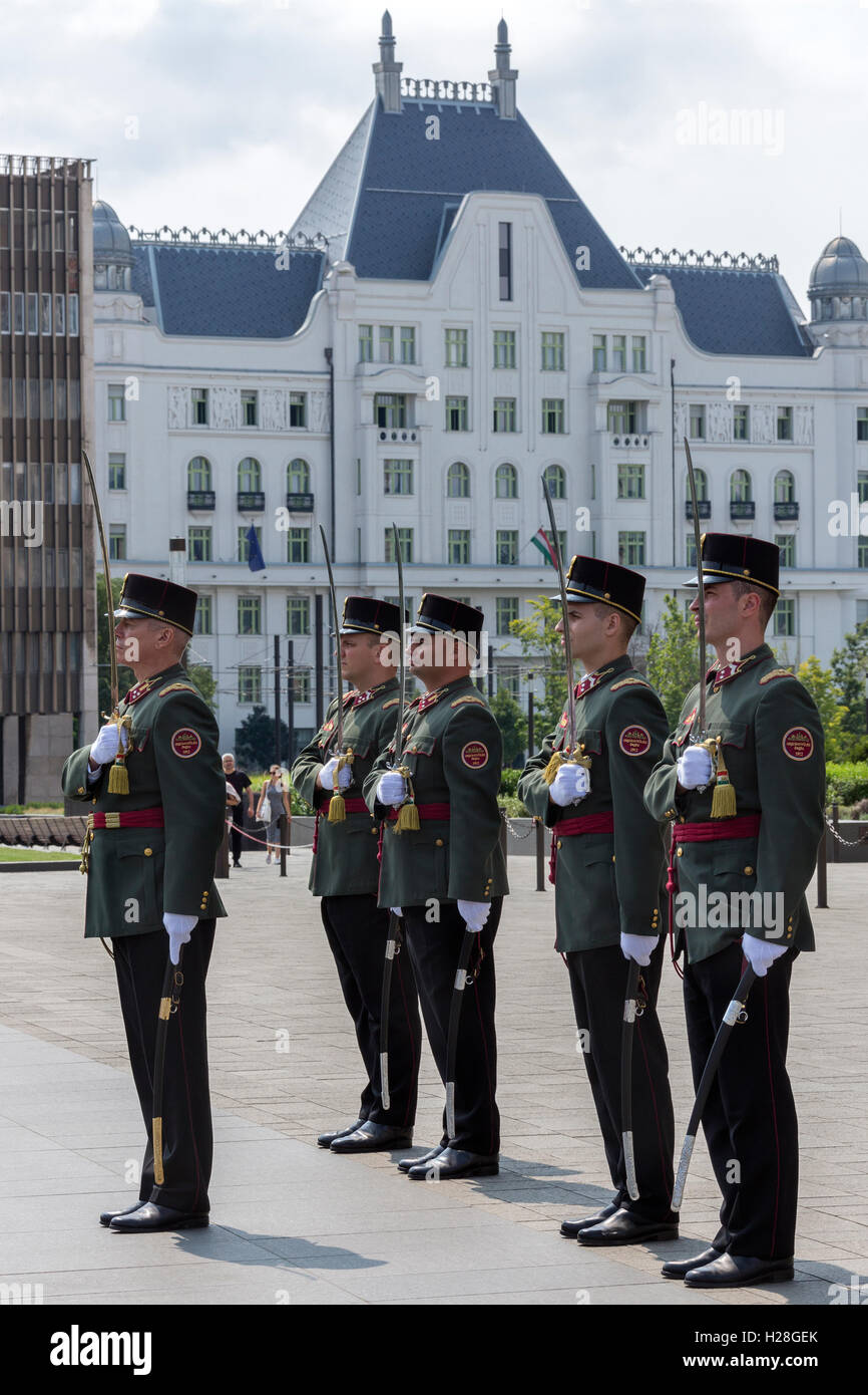 Honor Guard at the Parliament Building in the city of Budapest in ...