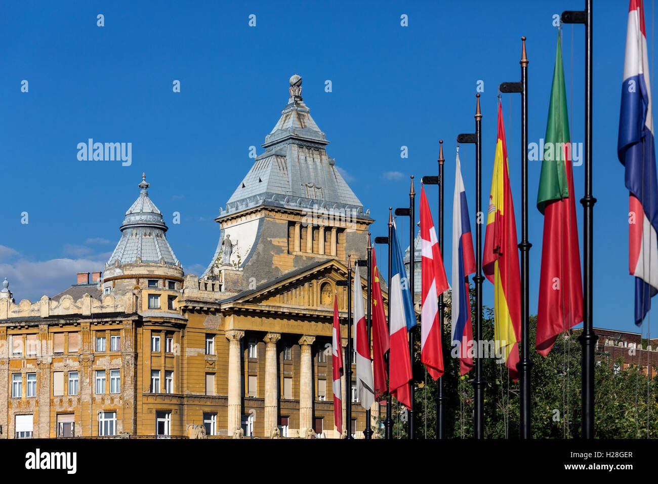 Az Anker building at Deak Ference Square in the city of Budapest in ...