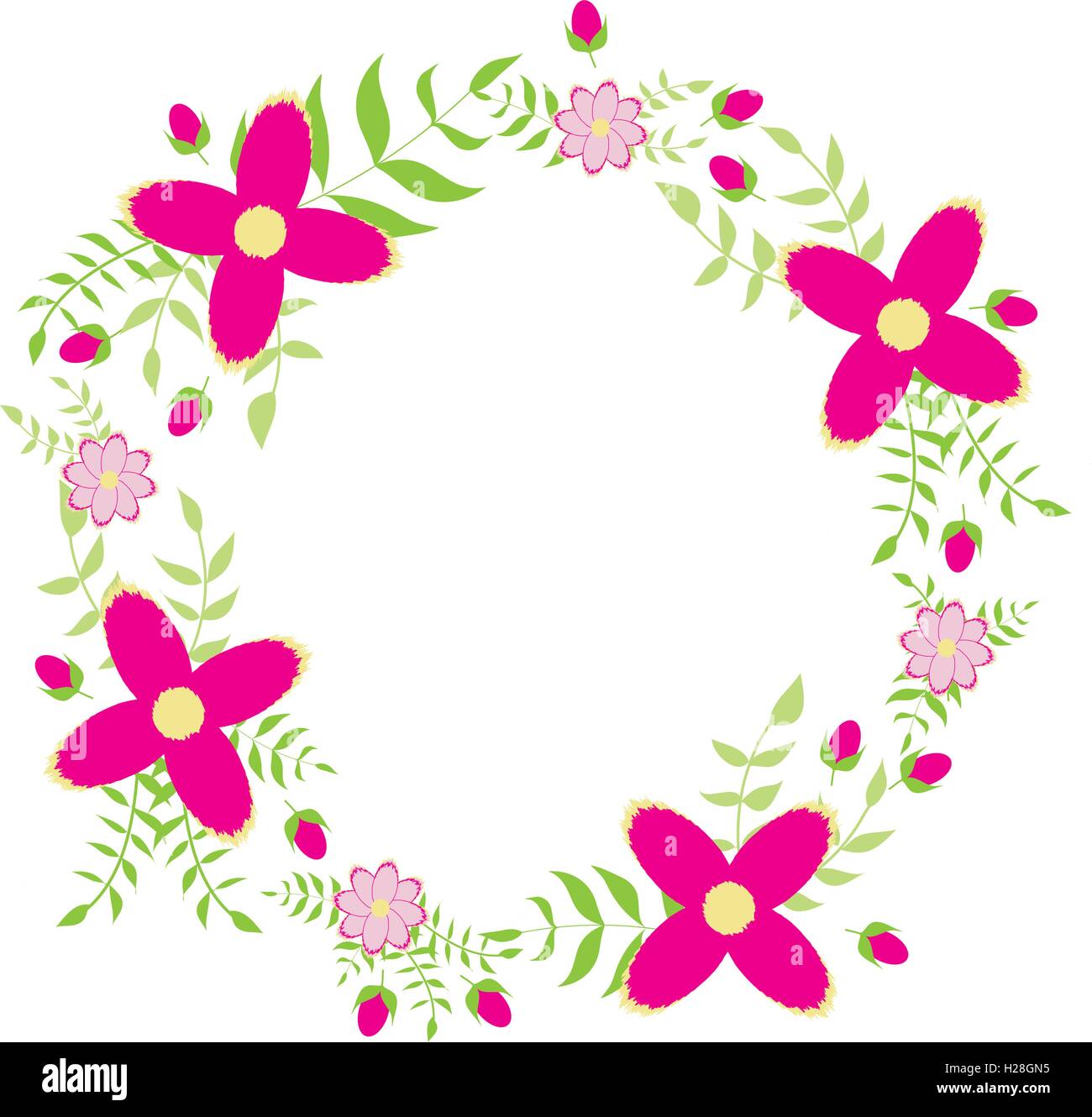 Floral wreath illustration vector Stock Vector Image & Art - Alamy