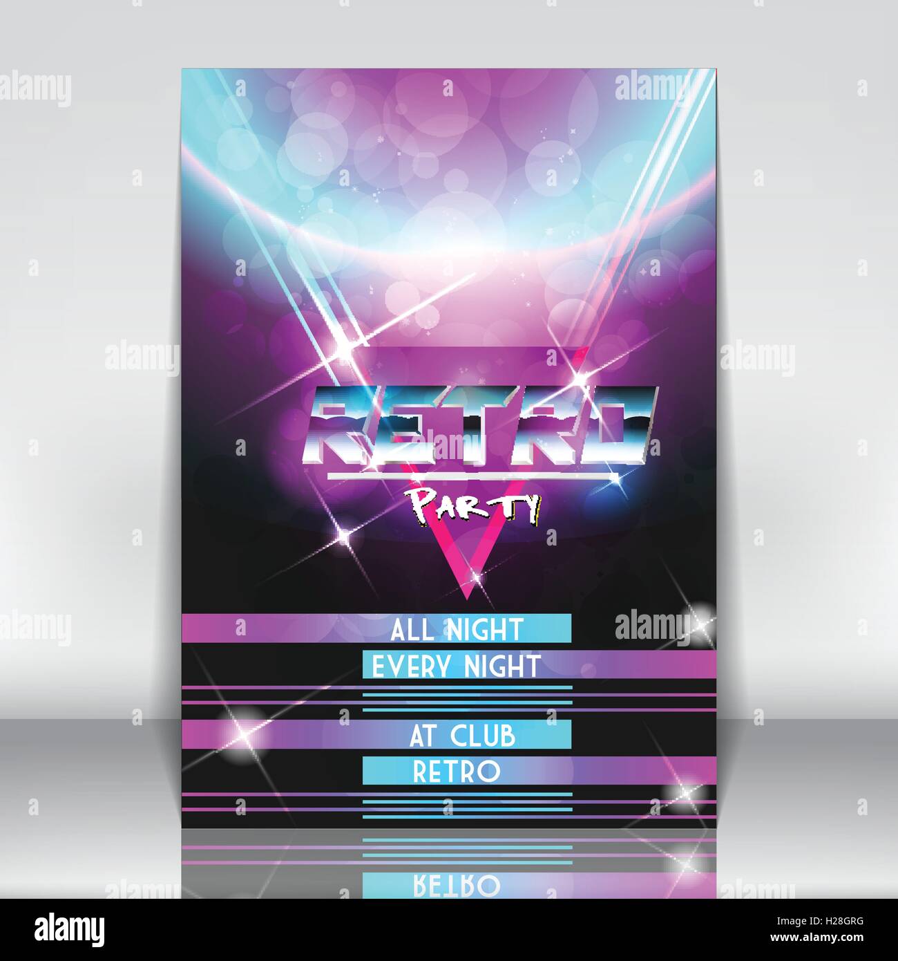 Galaxy party flyer space Stock Vector Images - Alamy