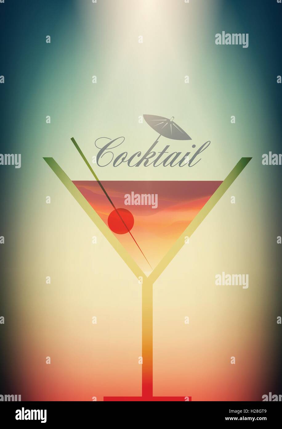 Simple Cocktail Poster Design Stock Vector Image & Art - Alamy